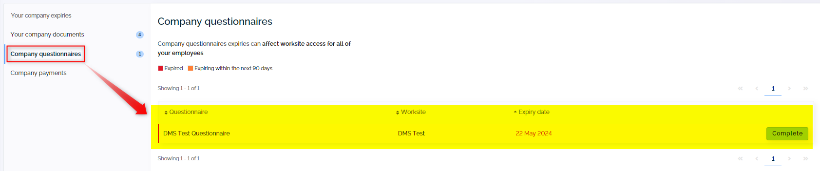 Employee & Company Expiries – Damstra