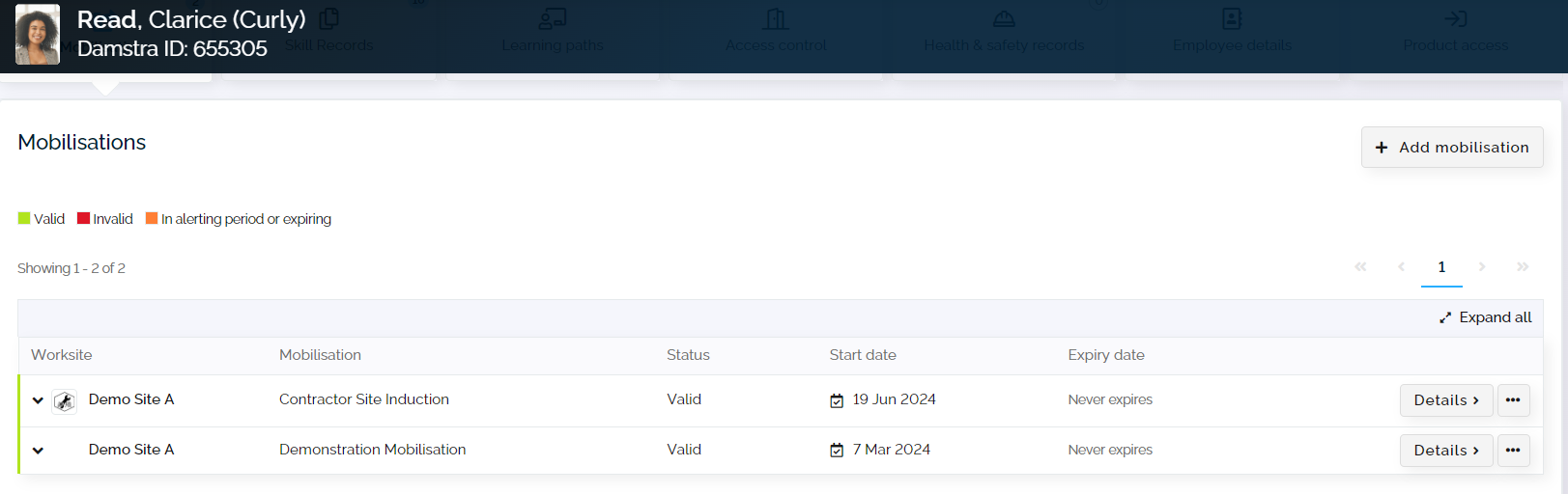 Mobilisation and Skill Icons – Damstra