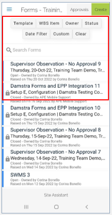 Mobile App - How to fill out a digital form – Damstra