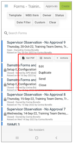 Mobile App - How to fill out a digital form – Damstra