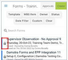 Mobile App - Sending a Form to an EPP Profile – Damstra