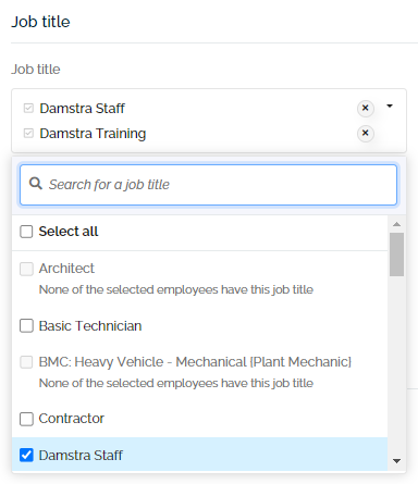 Creating a New Job Title Matrix – Damstra