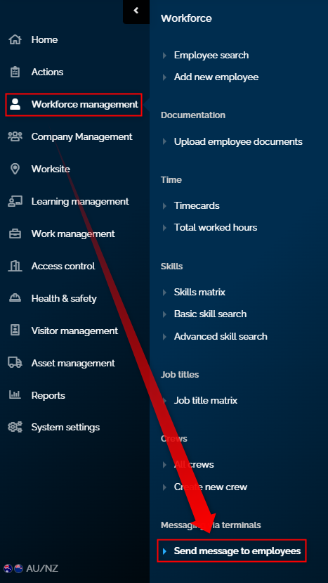 Send Message to Employees – Damstra