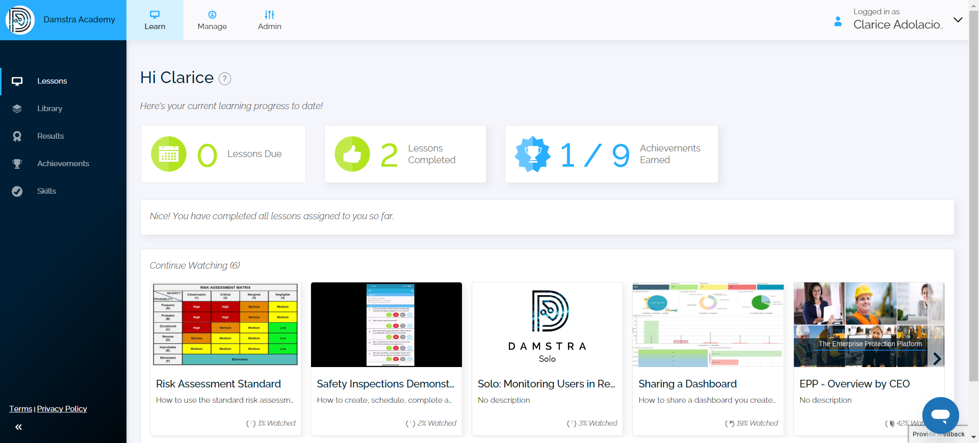 How to login to Damstra Learning web app – Damstra