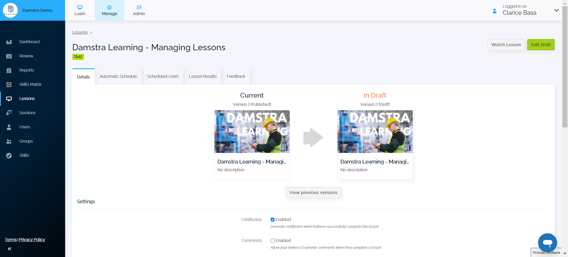 Lesson Details – Damstra