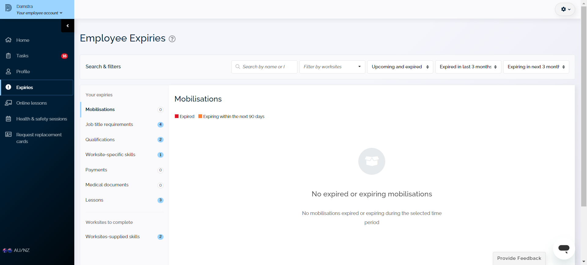 Expiries – Damstra