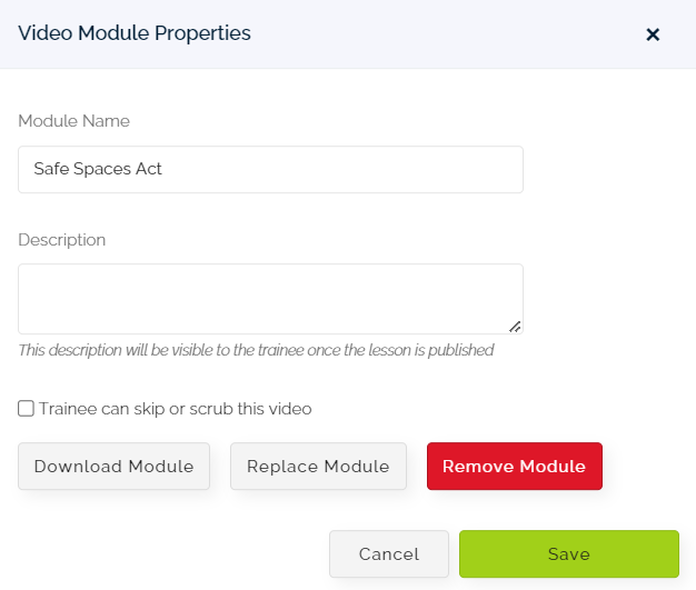 Creating a Lesson with Video Module – Damstra