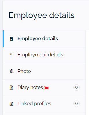 Items on Profile of Employee's Profile Page - Employee details – Damstra