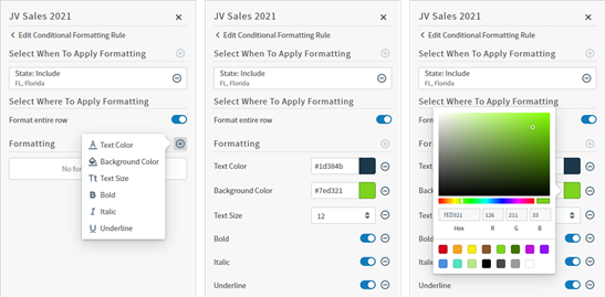 Using the Conditional Formatting Sidebar – Tables – Damstra