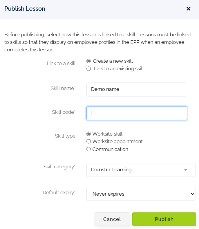 Linking Lessons to Skills – Damstra