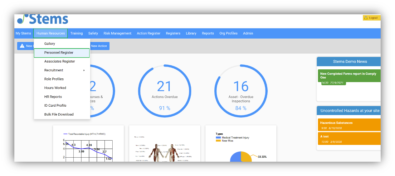 Setup a Damstra Learning stems integration – Damstra