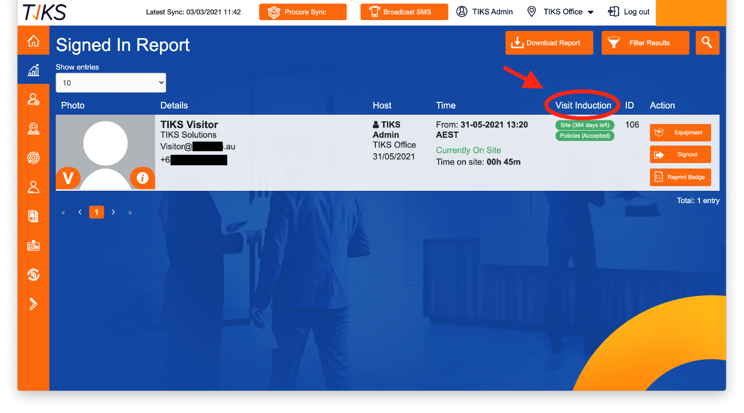 What does Visit Induction mean? – Damstra