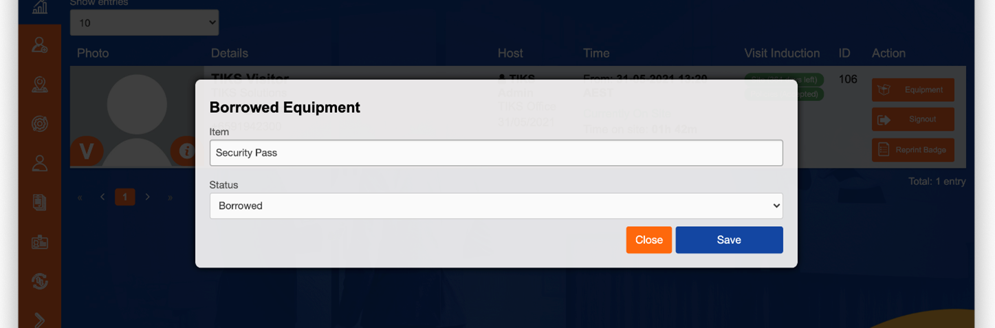 How does a user borrow and return equipment? – Damstra