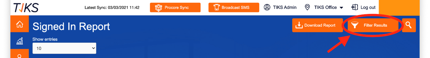 How do I filter a report for download? – Damstra