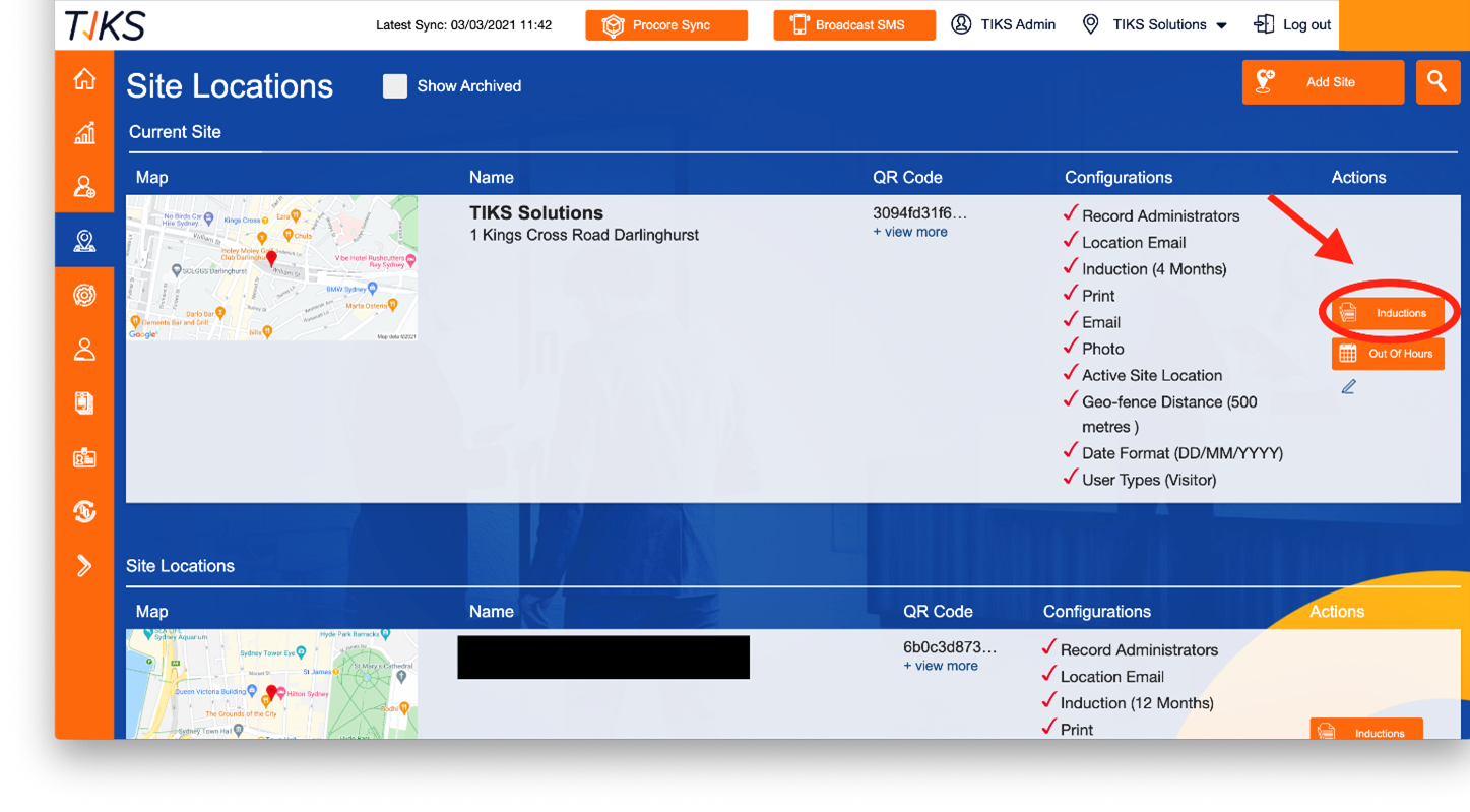 How do I add or edit an induction for a site? – Damstra