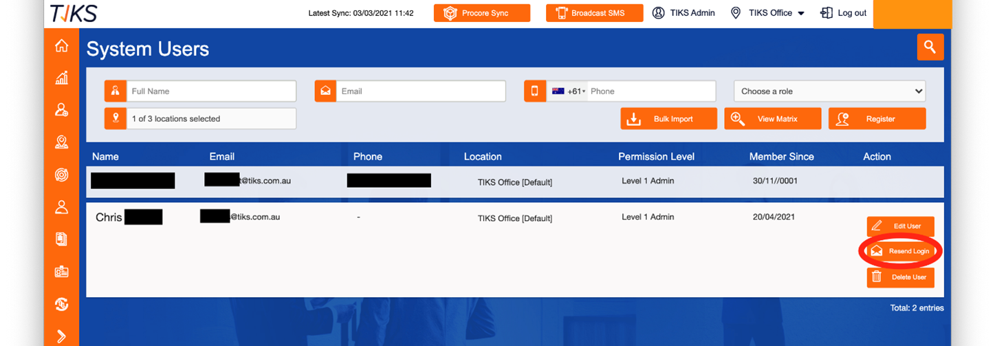 A system user has not received or forgotten their login? – Damstra