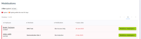 Employee & Company Expiries – Damstra