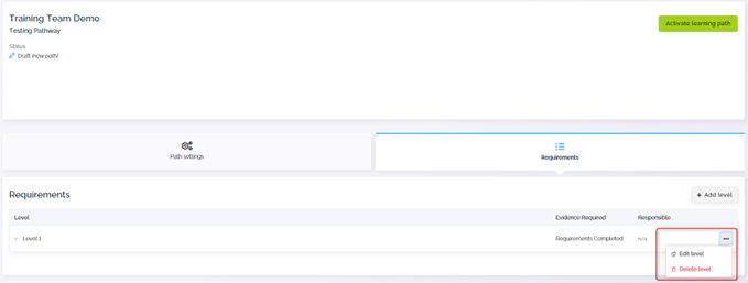 Configure learning paths – Damstra