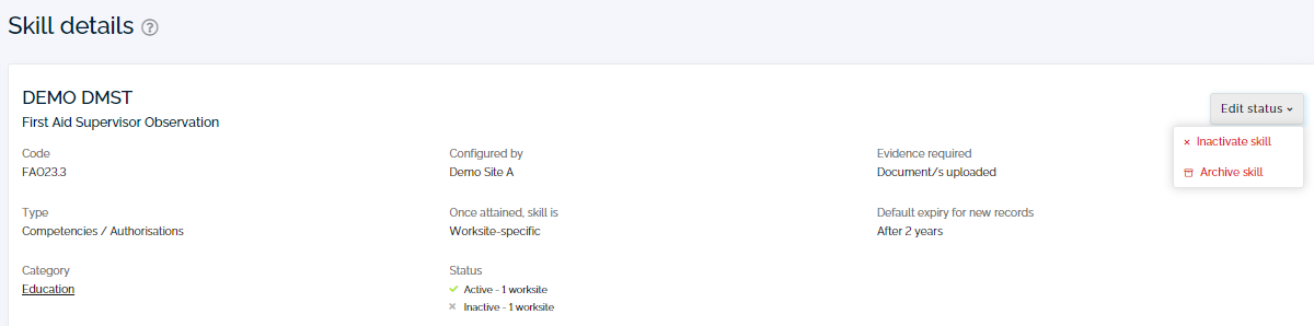 Self-configure Skills – Damstra
