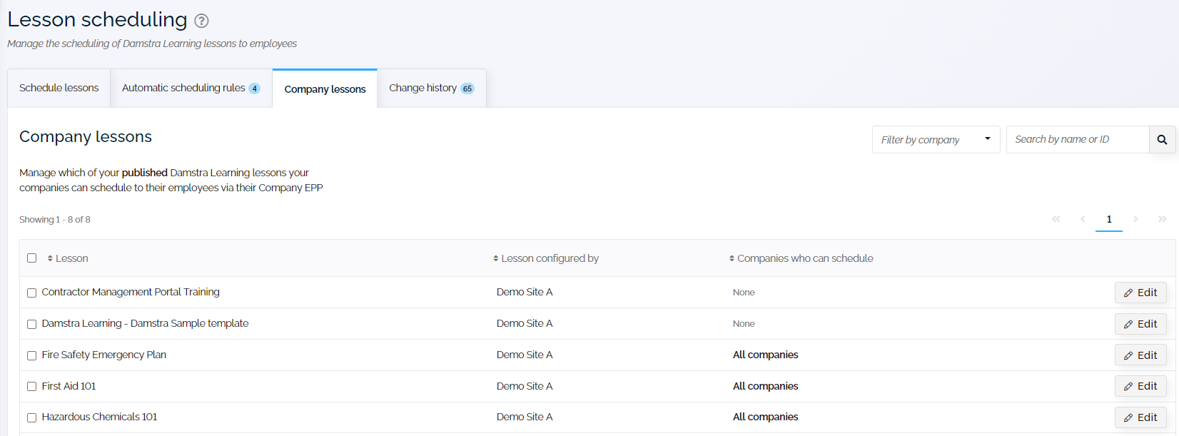 Lesson Scheduling – Damstra