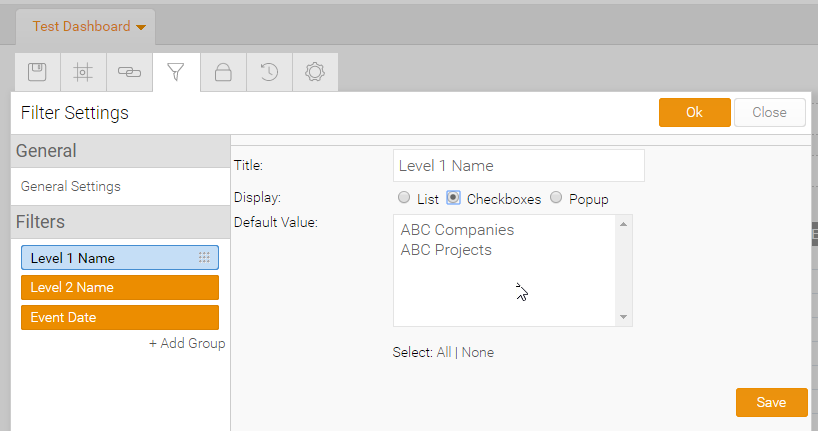 Adding Filters to a Dashboard – Damstra