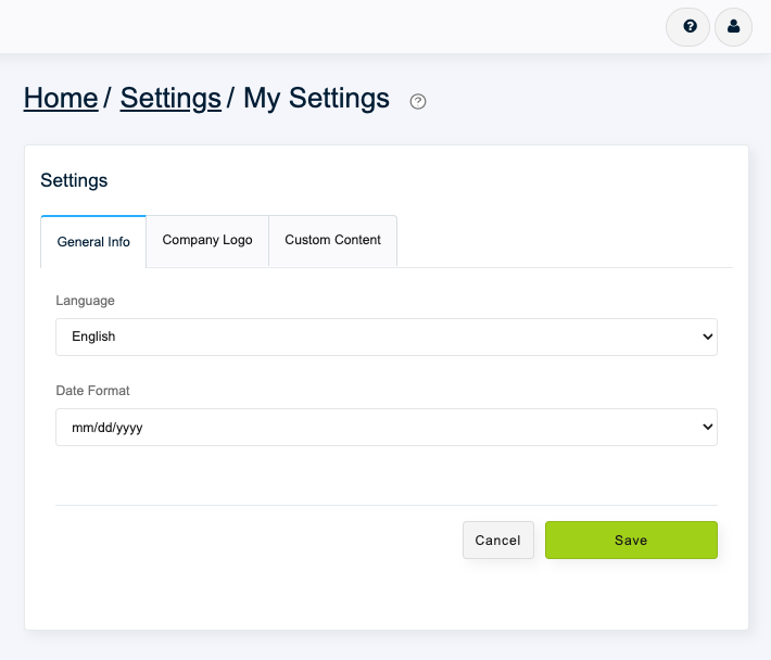 Getting Started: My Settings - Solo Platform – Damstra