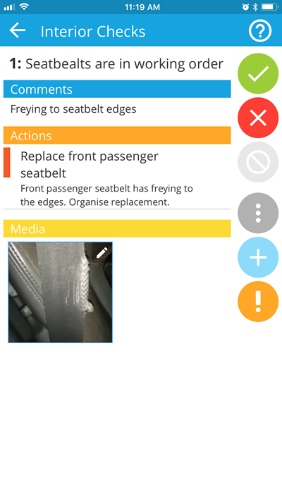 Completing a Planned Check - Check Mobile App – Damstra