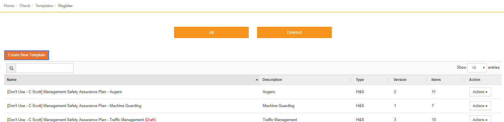 Creating Check Templates - Check Web Portal – Damstra
