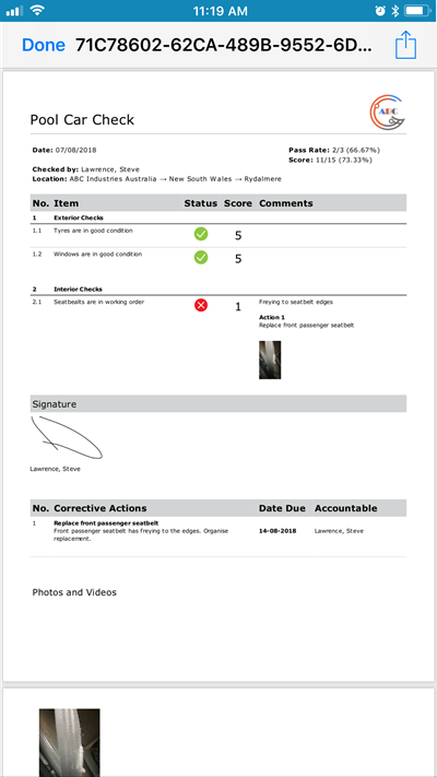 Viewing Historical Checks - Check Mobile App – Damstra