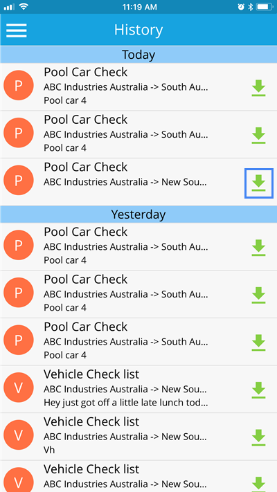 Viewing Historical Checks - Check Mobile App – Damstra