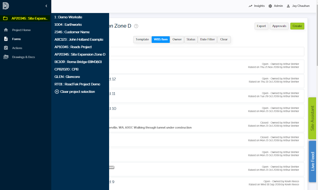 Administration - Projects – Damstra