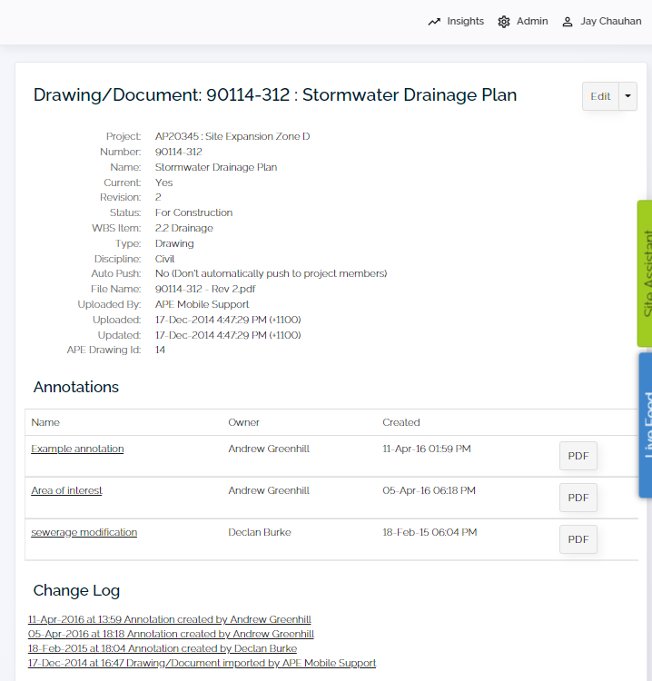 Using Damstra Forms- Records and Registers: Drawings & Docs – Damstra