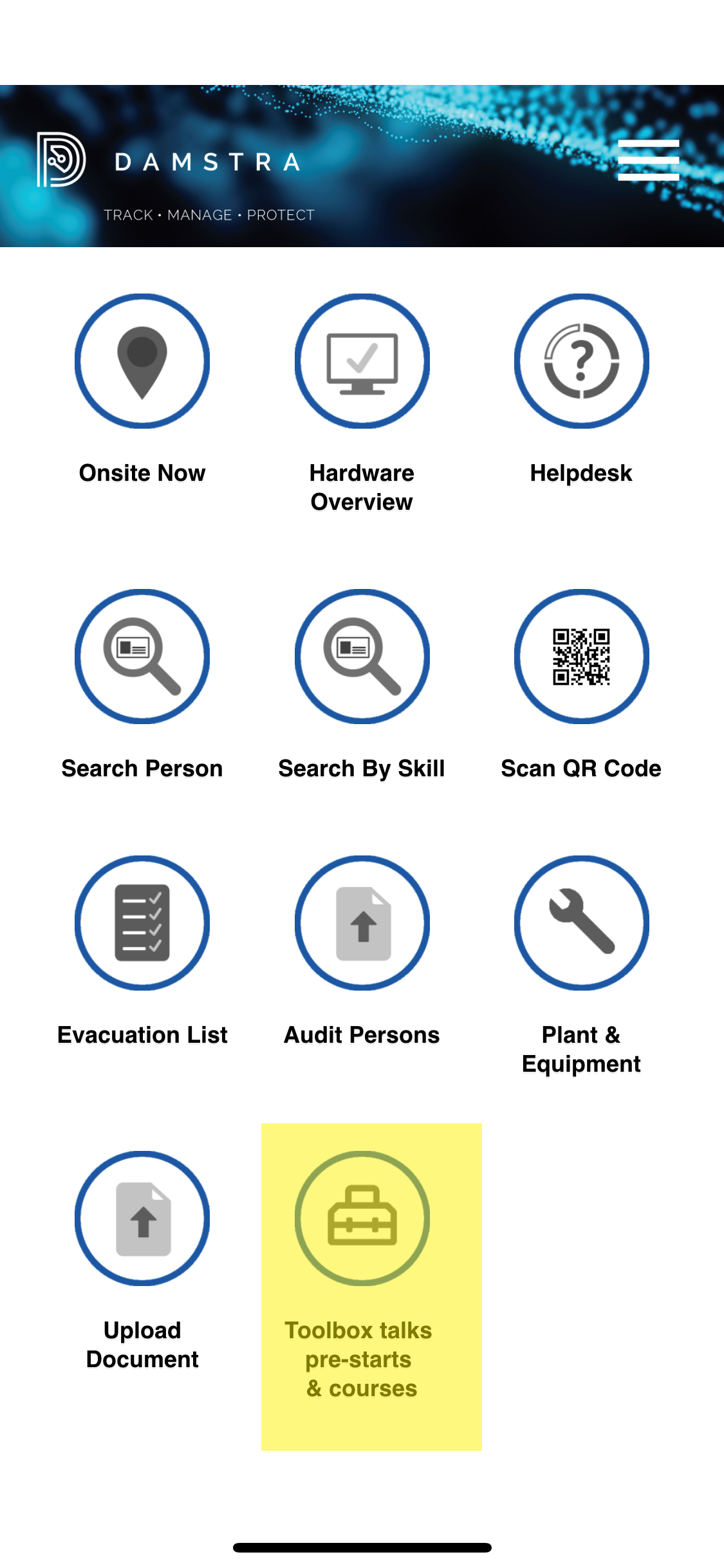 Managing health and safety sessions in TWMS mobile app – Damstra