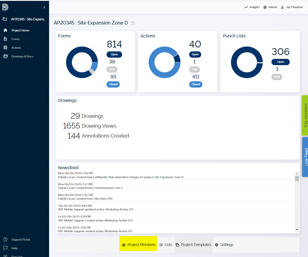 Administration - Adding a Project Member – Damstra