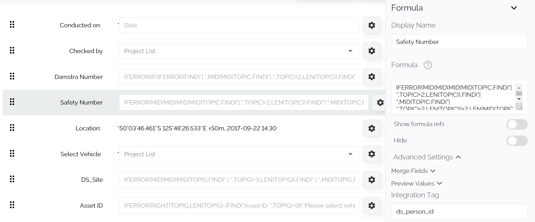 Example use case - Link vehicle inspection form to Damstra Safety – Damstra