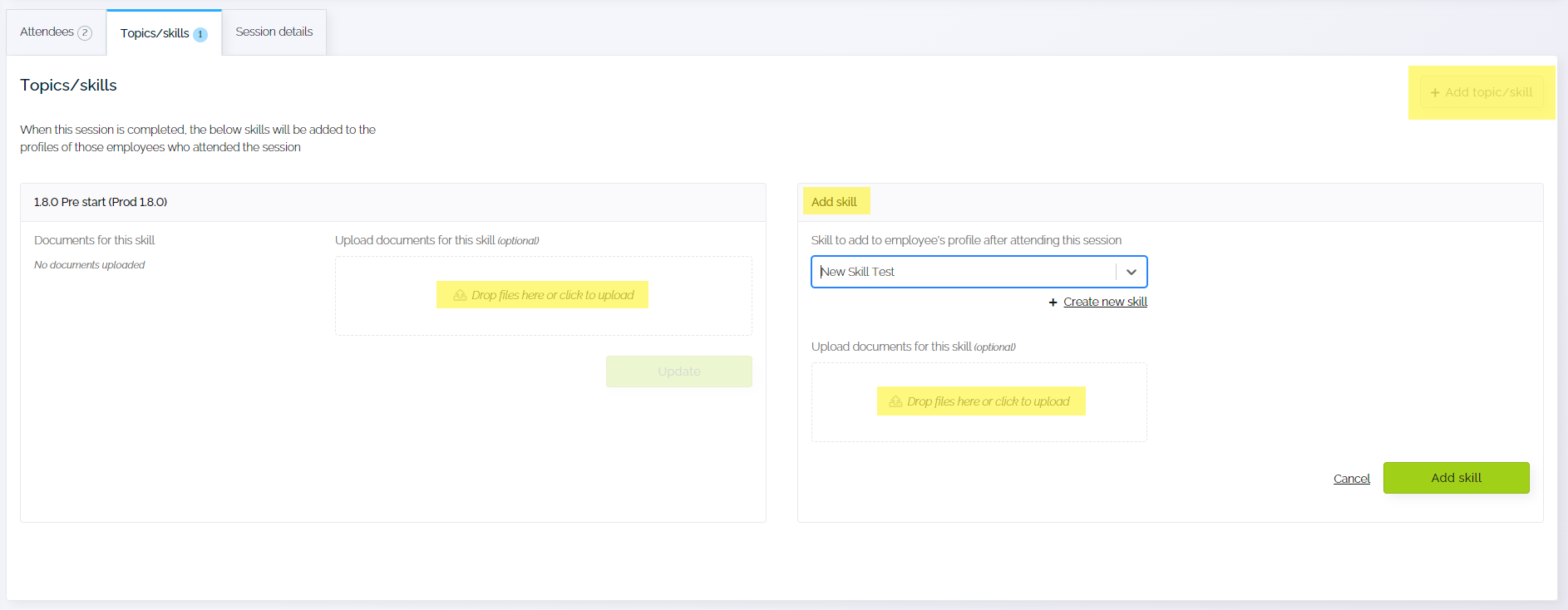 Updating session details – Damstra