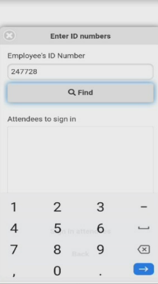 Mobile App - Signing in attendees with their IDs – Damstra