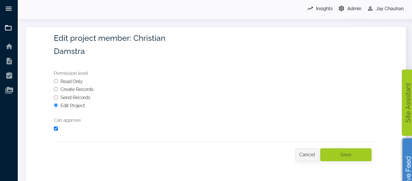 Project Administration - Project members – Damstra