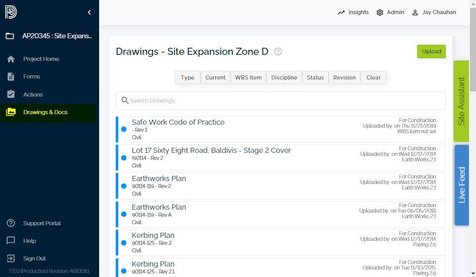 Using Damstra Forms- Records and Registers: Drawings & Docs – Damstra