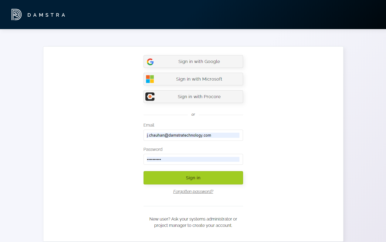 First Steps - Need help logging in to Damstra Forms? – Damstra