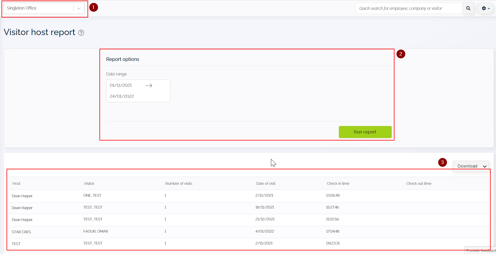Log on Questionnaire (Visitor Host) – Damstra