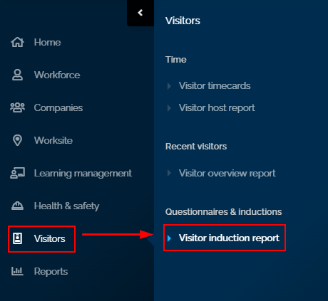 Visitor Induction Report – Damstra