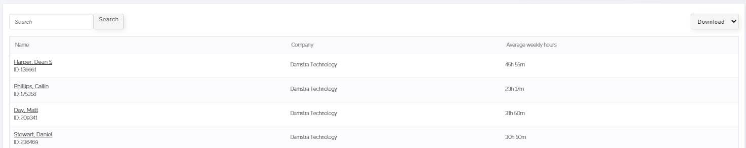 Rolling Average Report – Damstra
