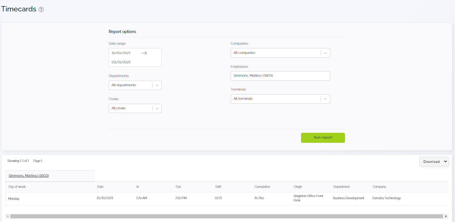 Timecards – Damstra