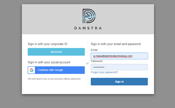 Login Instructions – Damstra