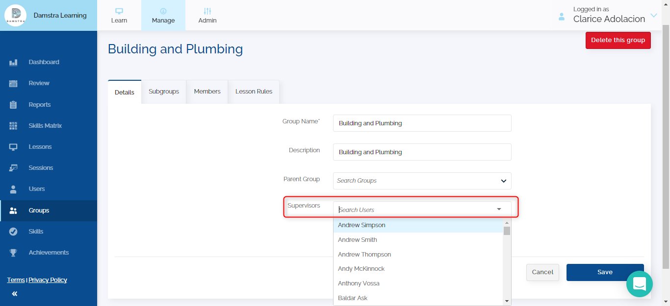 The Supervisor Role – Damstra