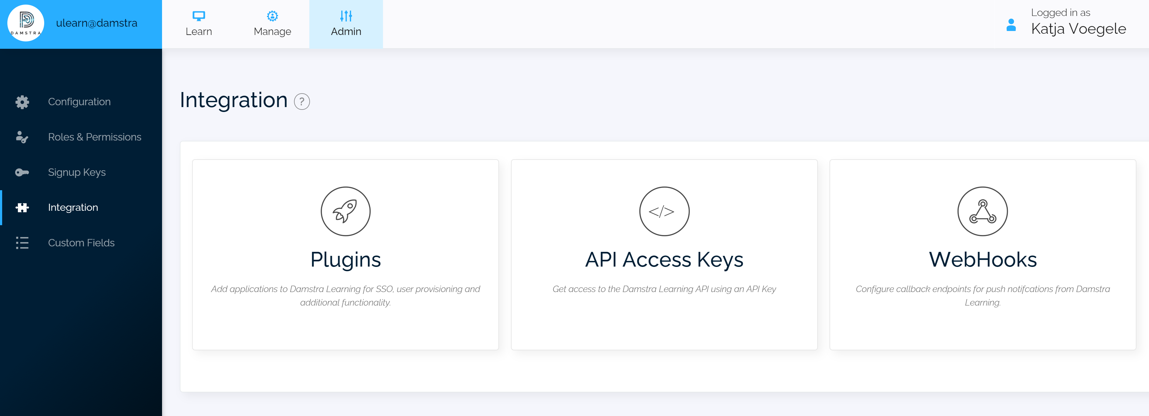 Accessing the Damstra Learning API – Damstra
