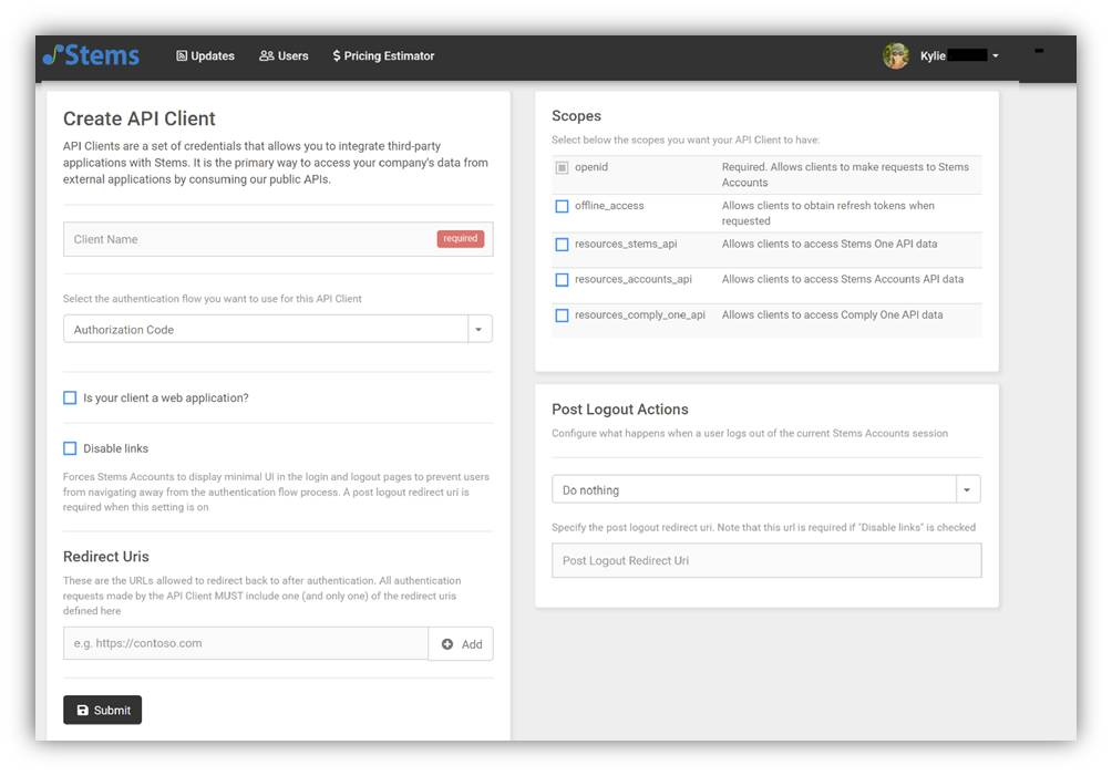 Setup a Damstra Learning stems integration – Damstra