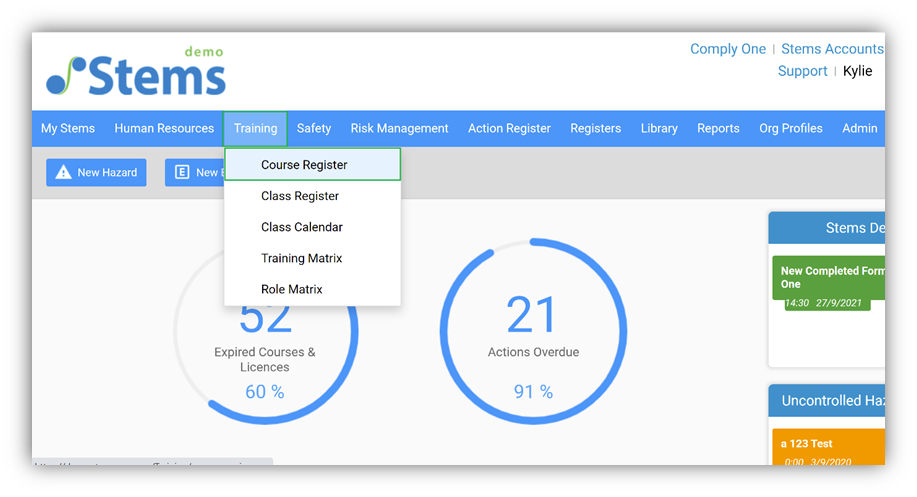 Setup a Damstra Learning stems integration – Damstra