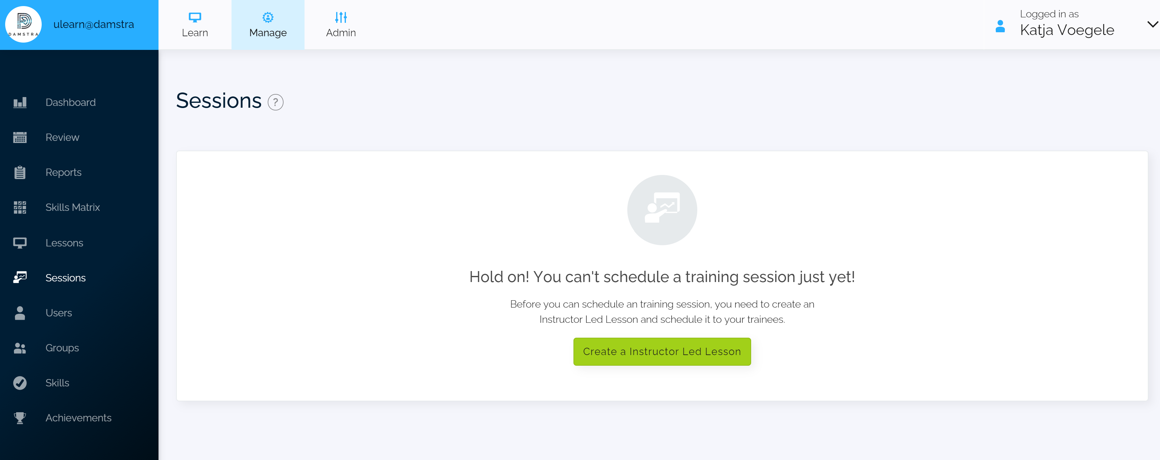 Session overview – Damstra
